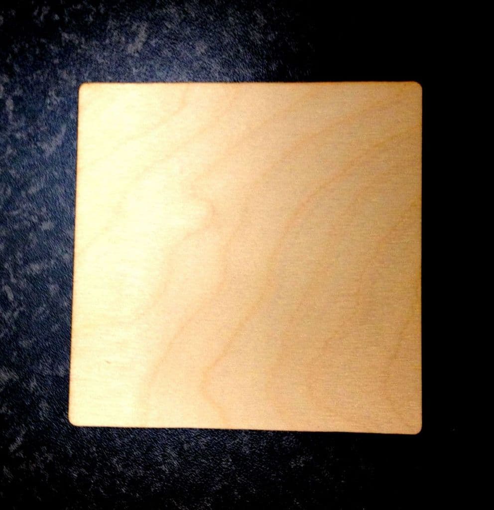 Wooden Square Coasters Table Mats 100mm Pack of 10